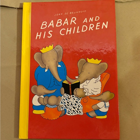 Toys | Babar And His Children Book Red And Yellow Cover | Poshmark